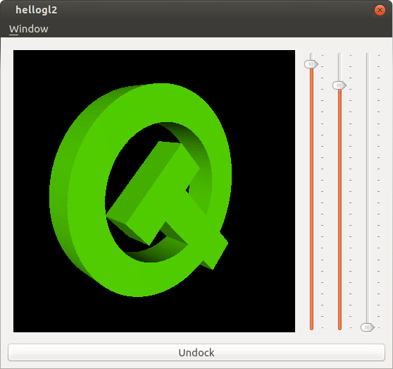 Hello GL2 Example Qt OpenGL